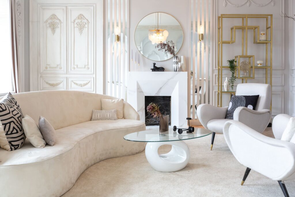 Elegantes Pariser Chic Einrichtung Bilder